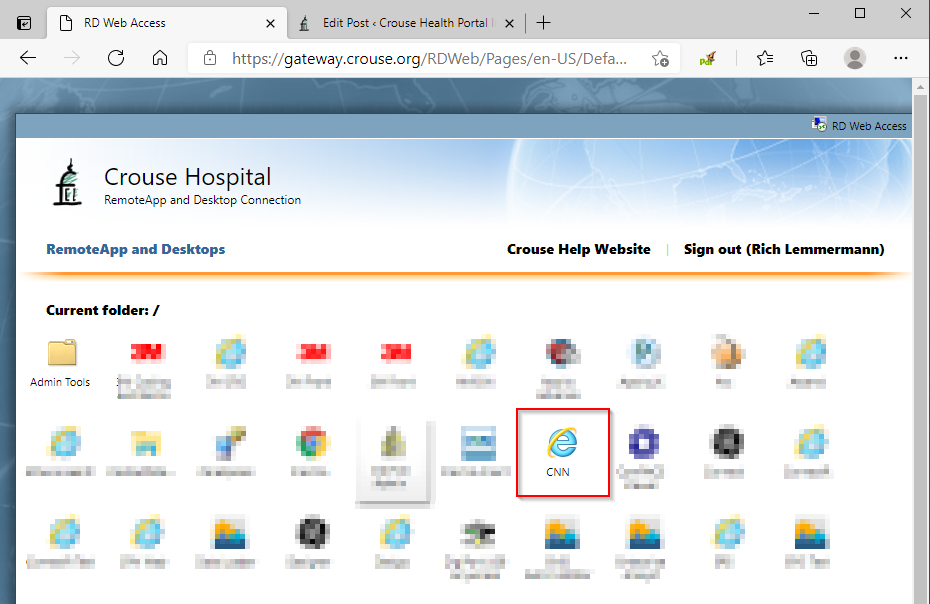 How to Launch Programs/Apps – Crouse Health Portal Info